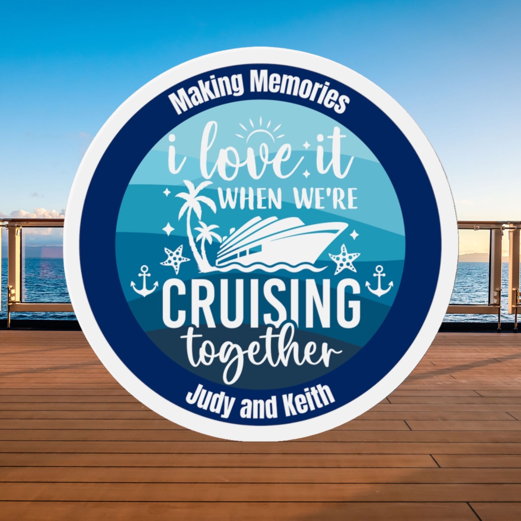 Personalized I Love it When We're Cruising Together Cruise Door Magnet ...
