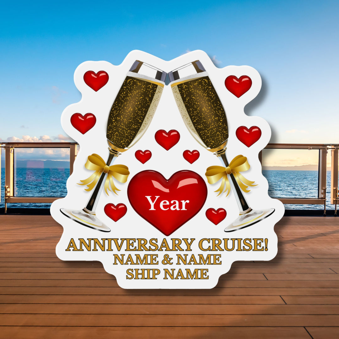Personalized Anniversary Cruise Door Magnet – Cruise Into